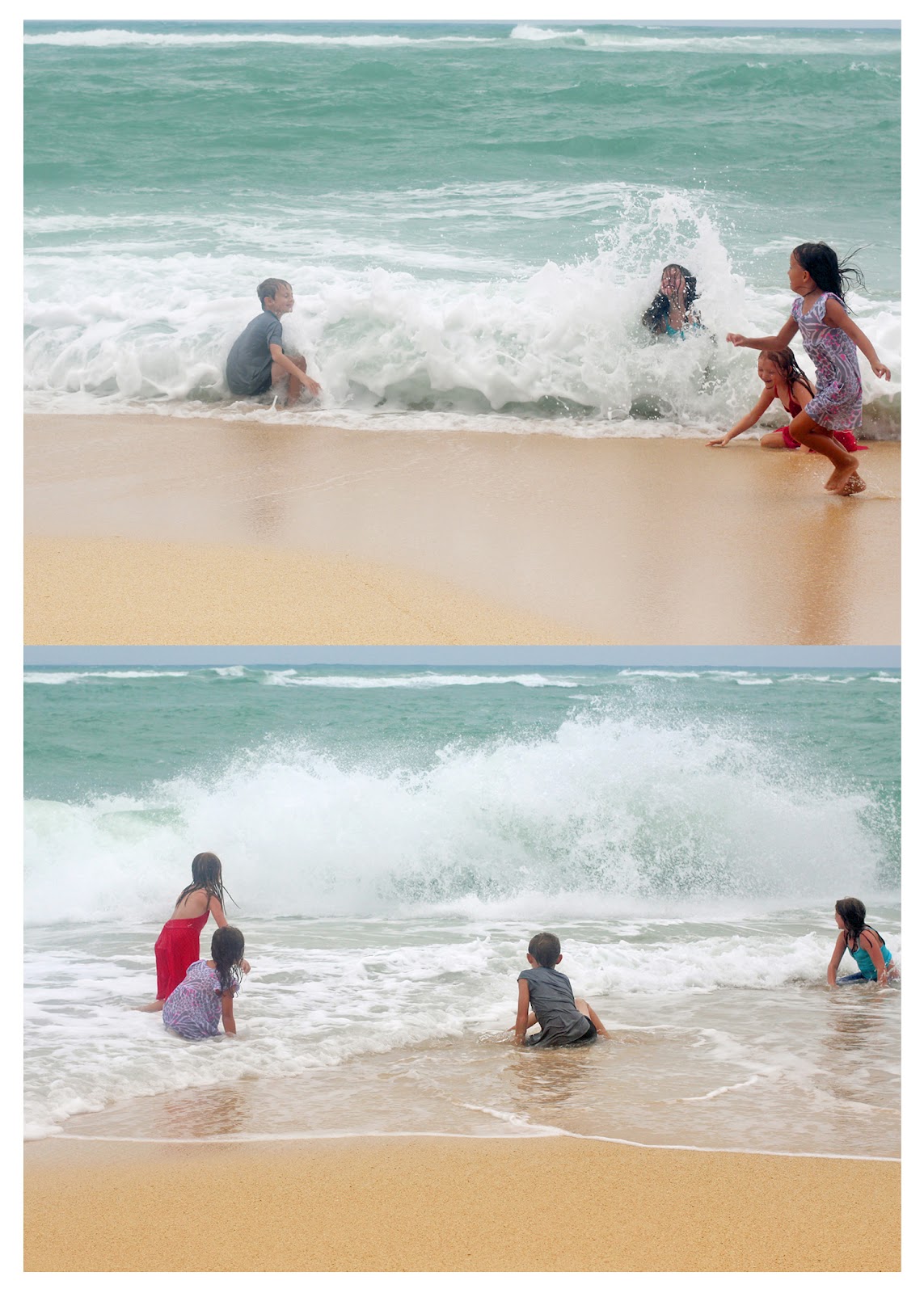 Enjoying Life With 4 Kids: Playing in the Waves