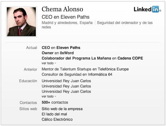 Un informático en el lado del mal: Un nuevo look para Chema Alonso