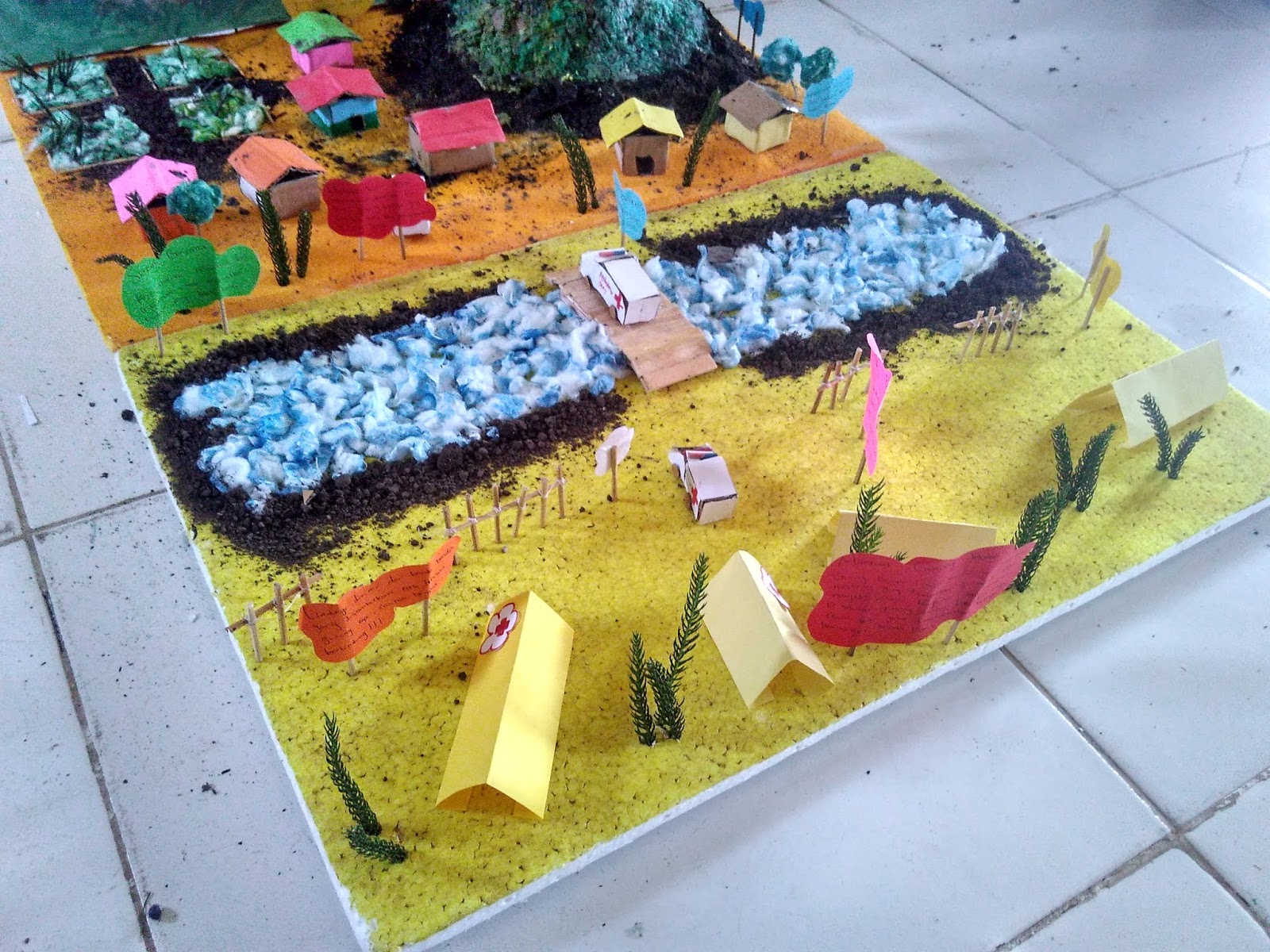 Tips Berfaedah: Mading 3D Tema Gunung Meletus