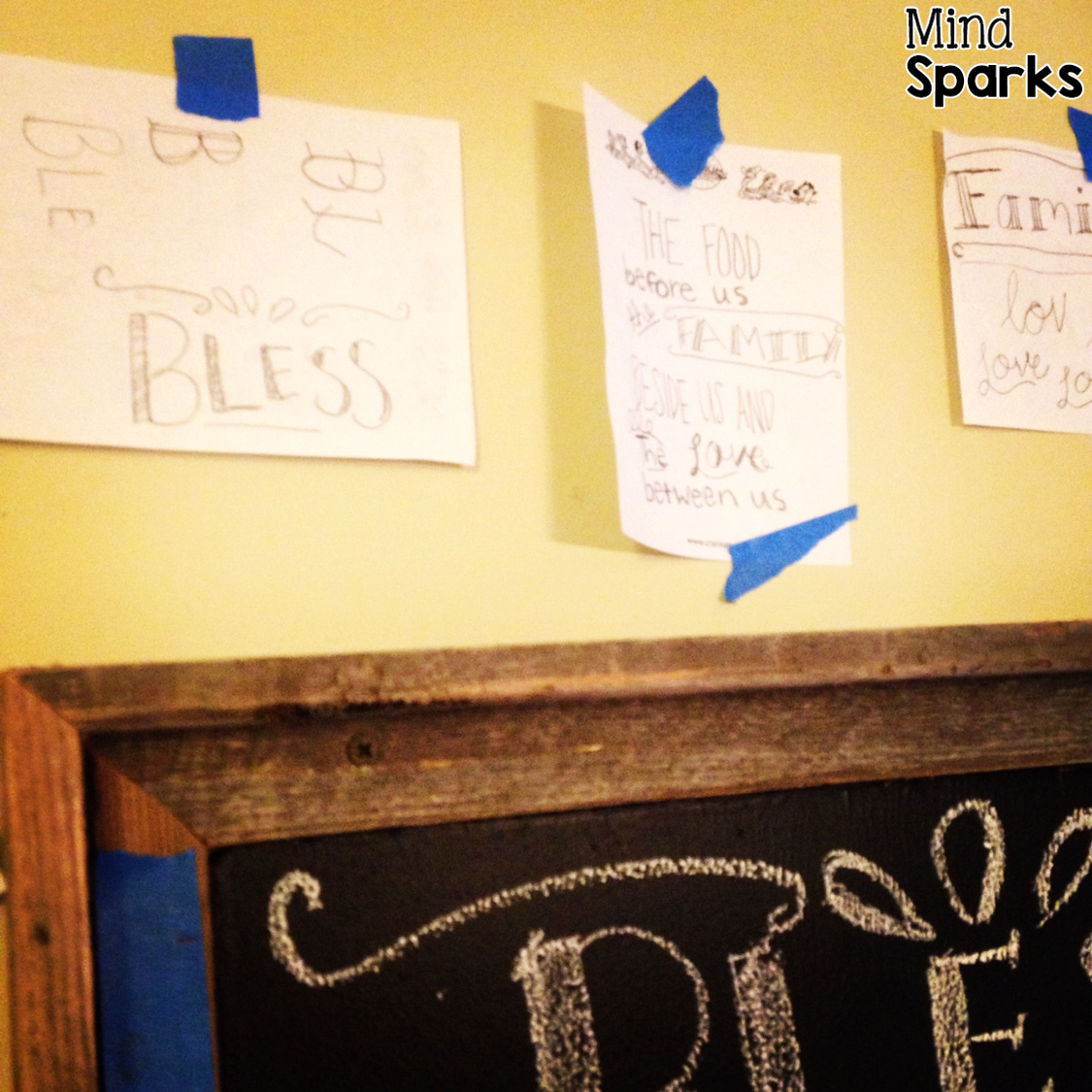 Mind Sparks: DIY Chalkboard Sign--Freehand!