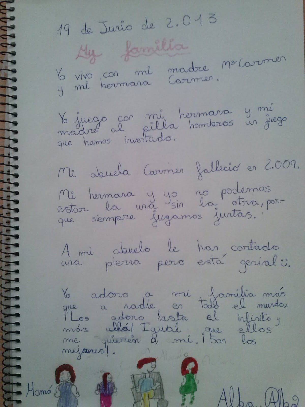 Aprendiendo: REDACCIÓN: "MI FAMILIA"