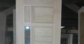 Pintu solid panel Kombinasi kaca - Toko Pintu Kayu