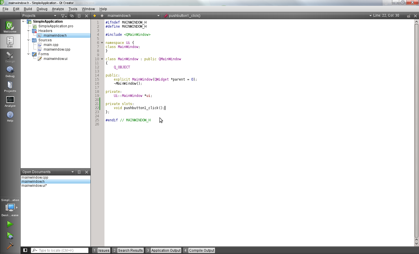 Practical Code Solutions: A Simple Qt Application Example using Qt Creator