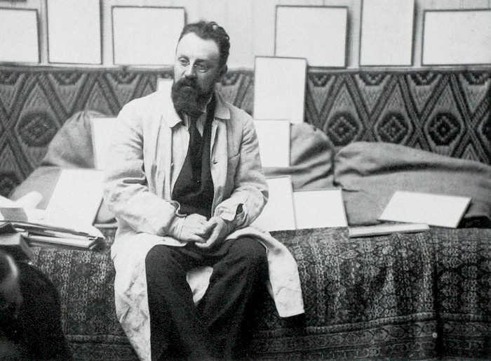 French painter Henri Matisse (1869 - 1954) in his studio.