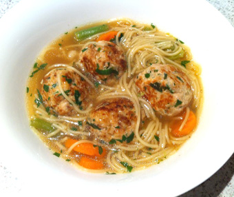 All Things Nice: Chicken Meatball & Angel Hair Soup