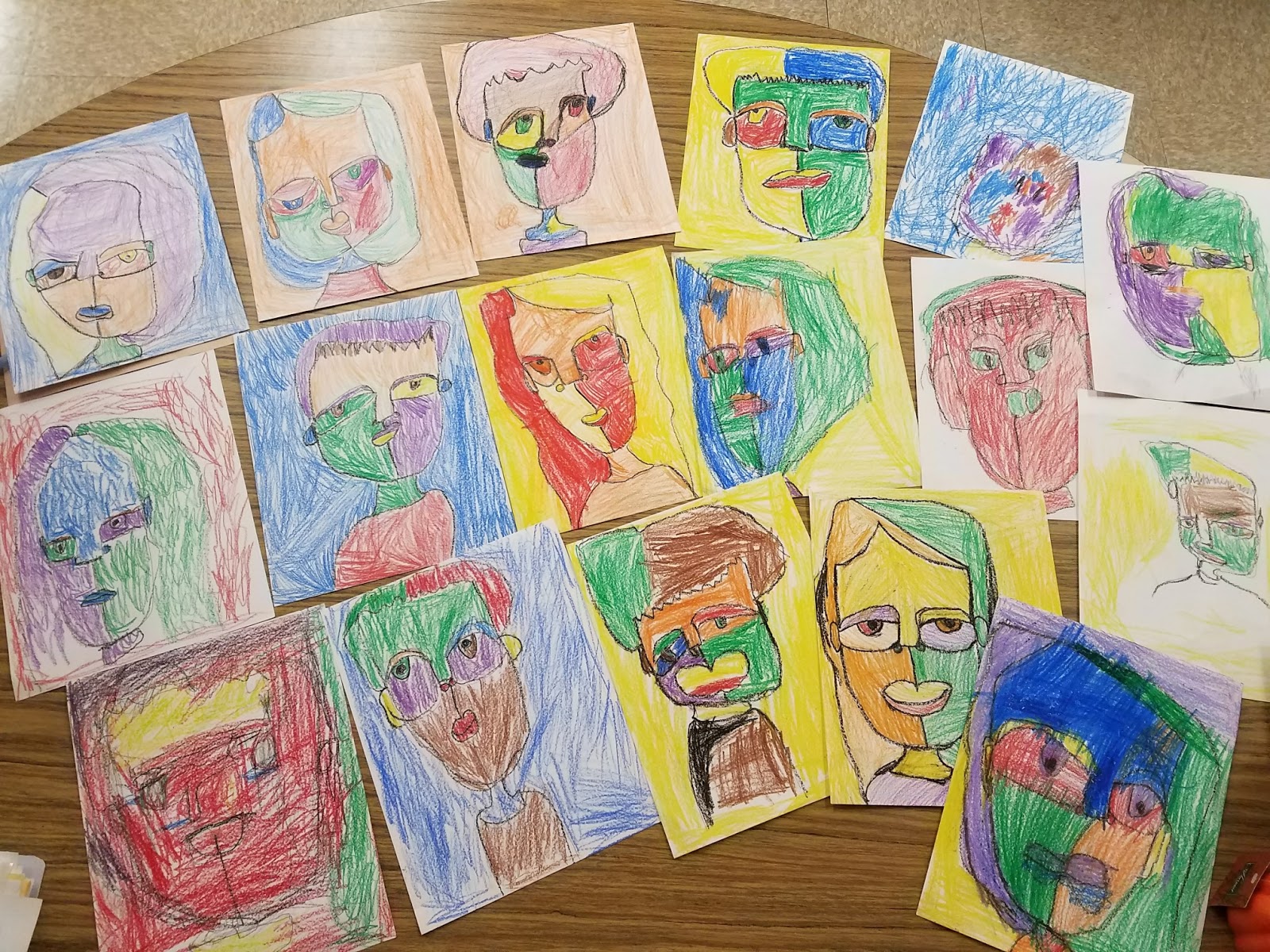 Paseo Del Rey Kindergarten: Abstract Self Portraits