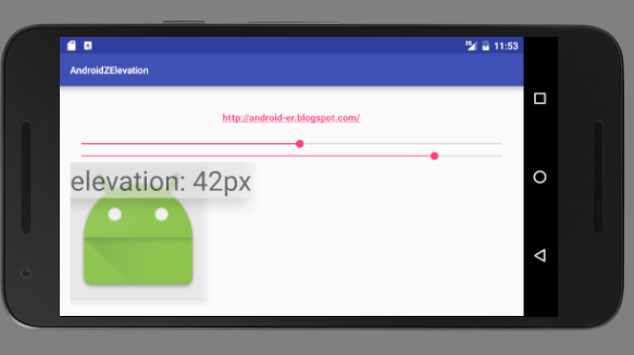 Android Er Elevation Effect Of Overlapped View