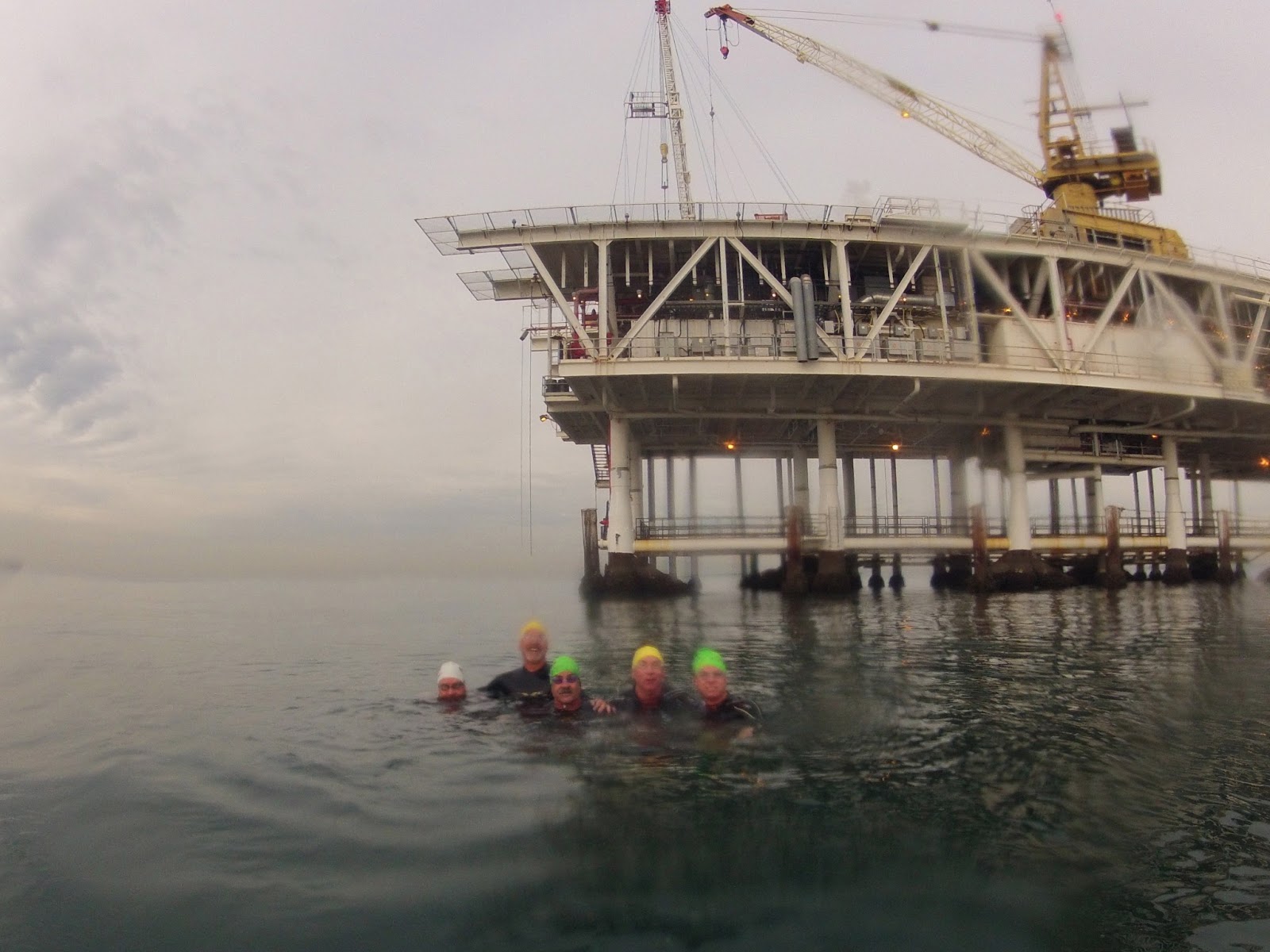 Tridiots: Oil Platform Esther Swim - February 2, 2013