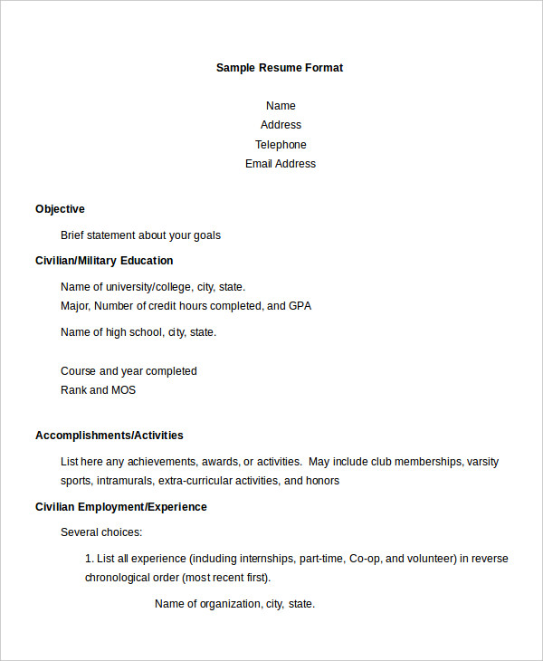 15 Best Resume Formats For UG AND PG STUDENTS - BUStudy Mate ...