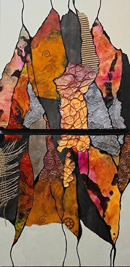 CAROL NELSON FINE ART BLOG: Mixed Media Abstract Painting "GYPSY KAFTAN ...