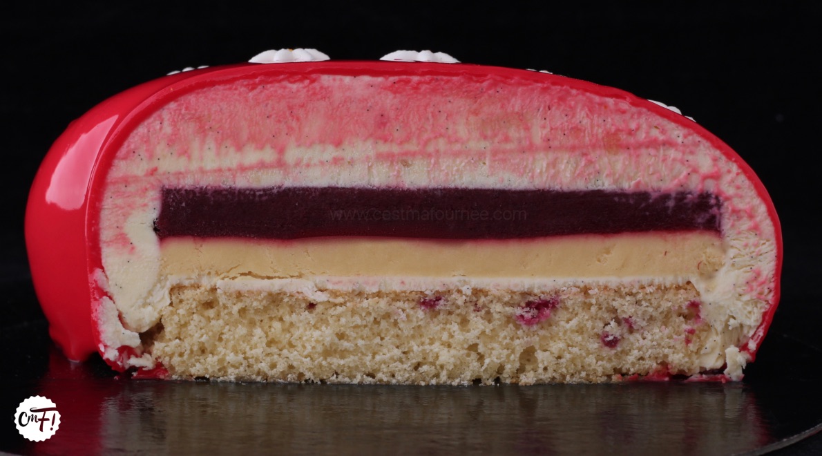 Le Red Dingue ️ (entremets passion/framboise/vanille)