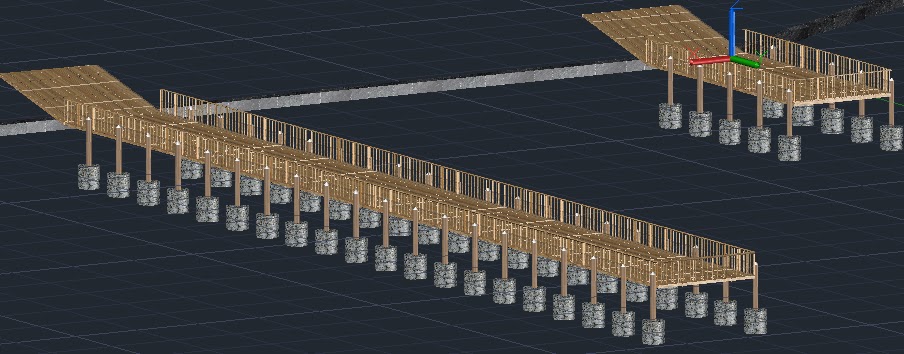 BD Green Pier- Piers: AutoCAD Drawing of the Piers + Bulkhead