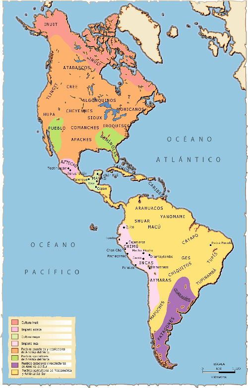 Mapa de america en ingles - Imagui