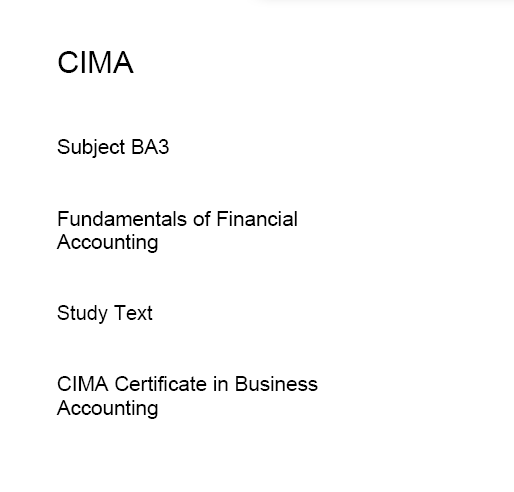 CIMA BOOKS & PRACTICE KIT 2017 | UPDATED CONTENTS