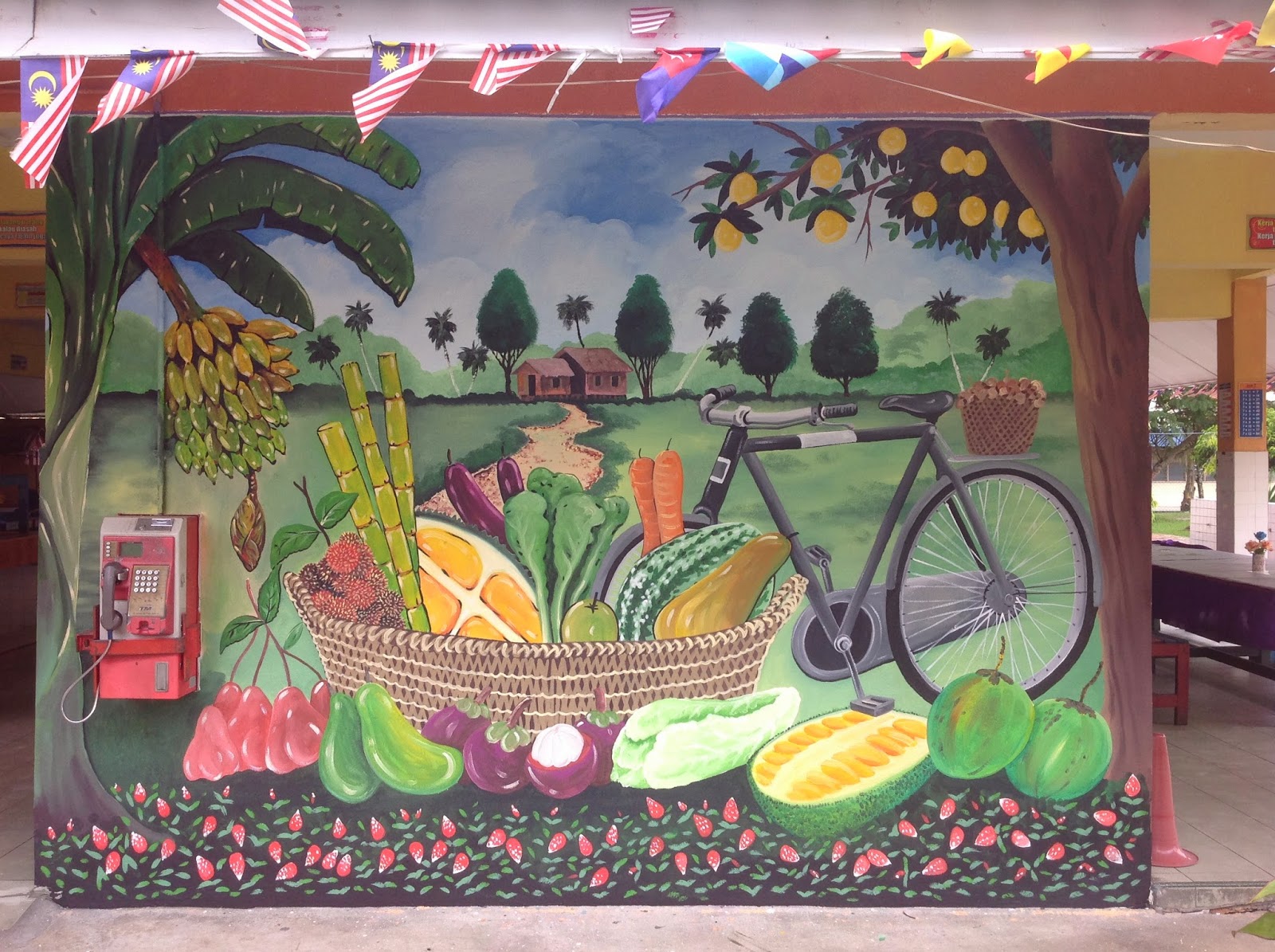 Pelukis Mural Shah Alam: Buah Buahan Tempatan