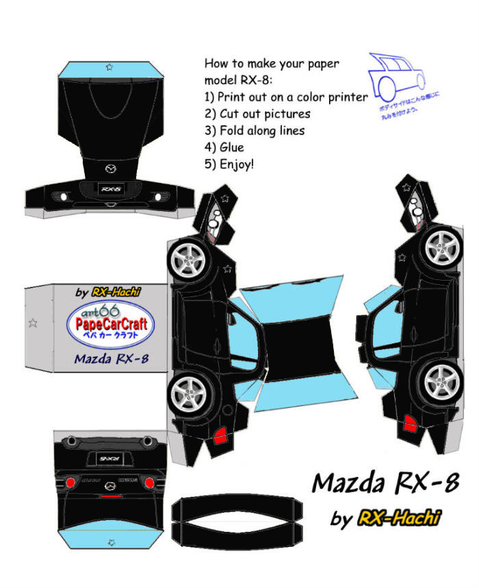 SP. Papel Modelismo: PaperCraft Mazda RX-8