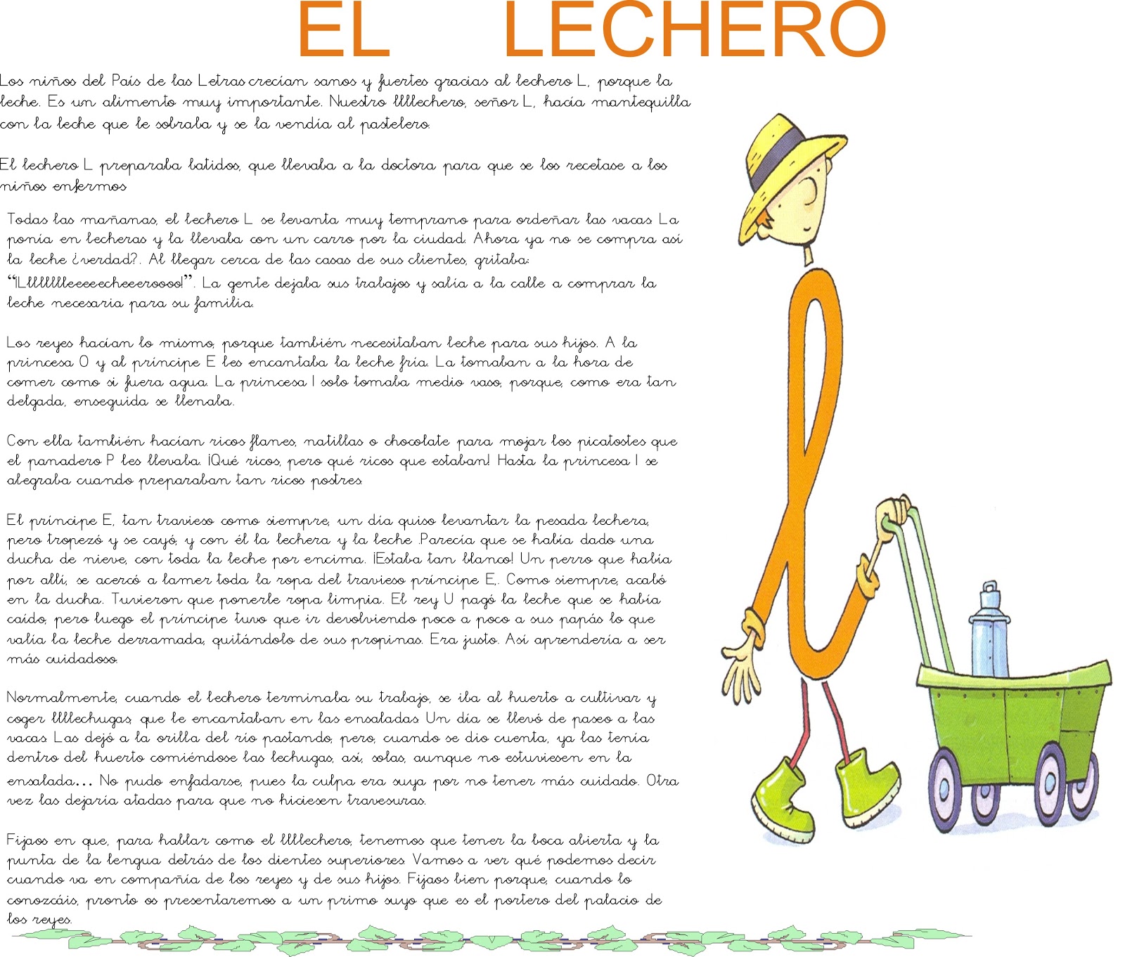 INFANTIL de GRACIA: EL LECHERO