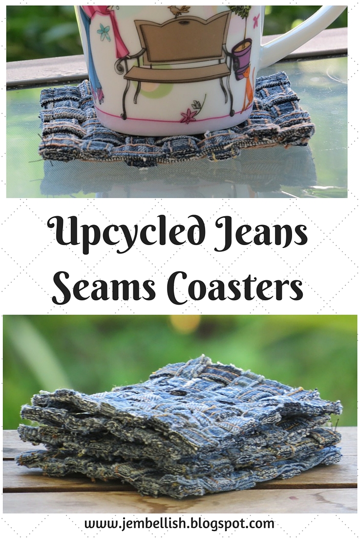 Creating my way to Success: Woven Denim Drinks Coaster - a jeans upcycle
