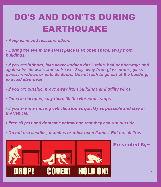 Earthquake 's Pamphlets: Earthquake Pamphlets