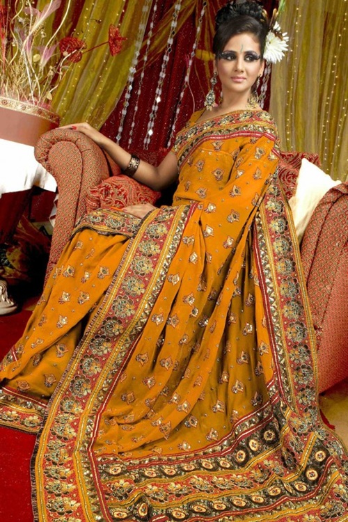 Embroidered Wedding Saree Collection | Fancy Colorful Formal Wear ...