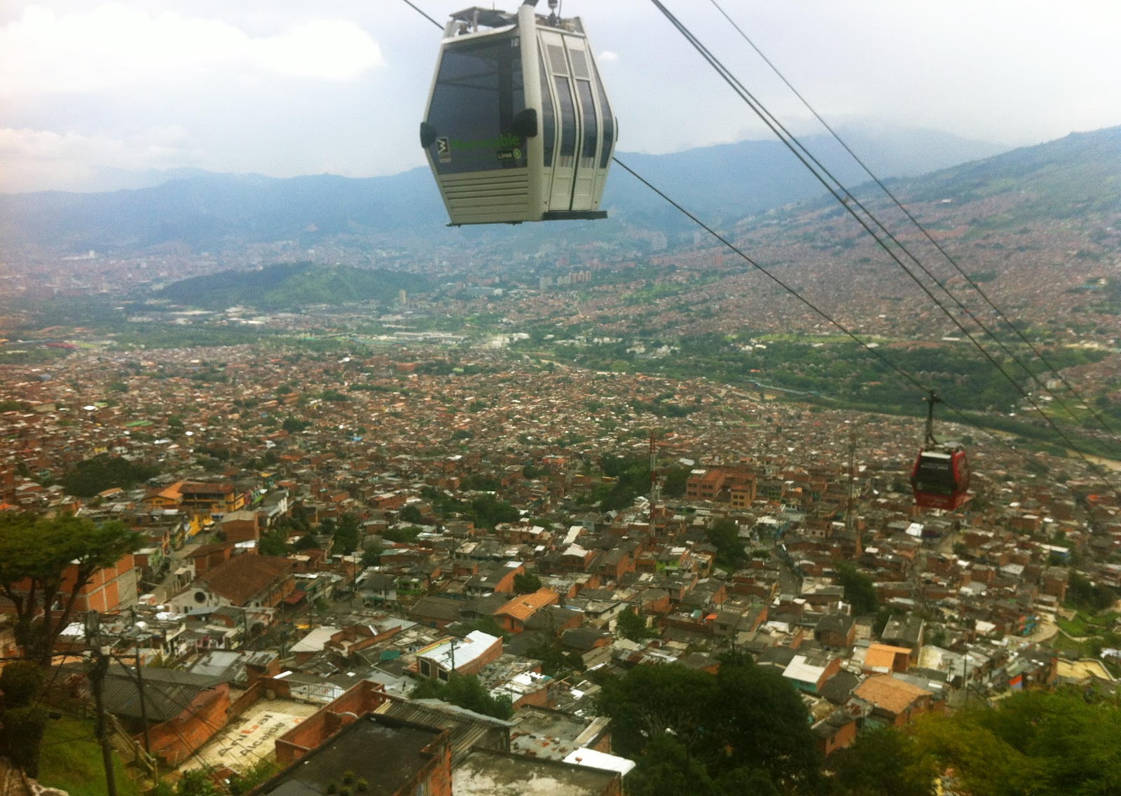 Medellin, Colombia: the metrocable as the world’s first cable propelled ...