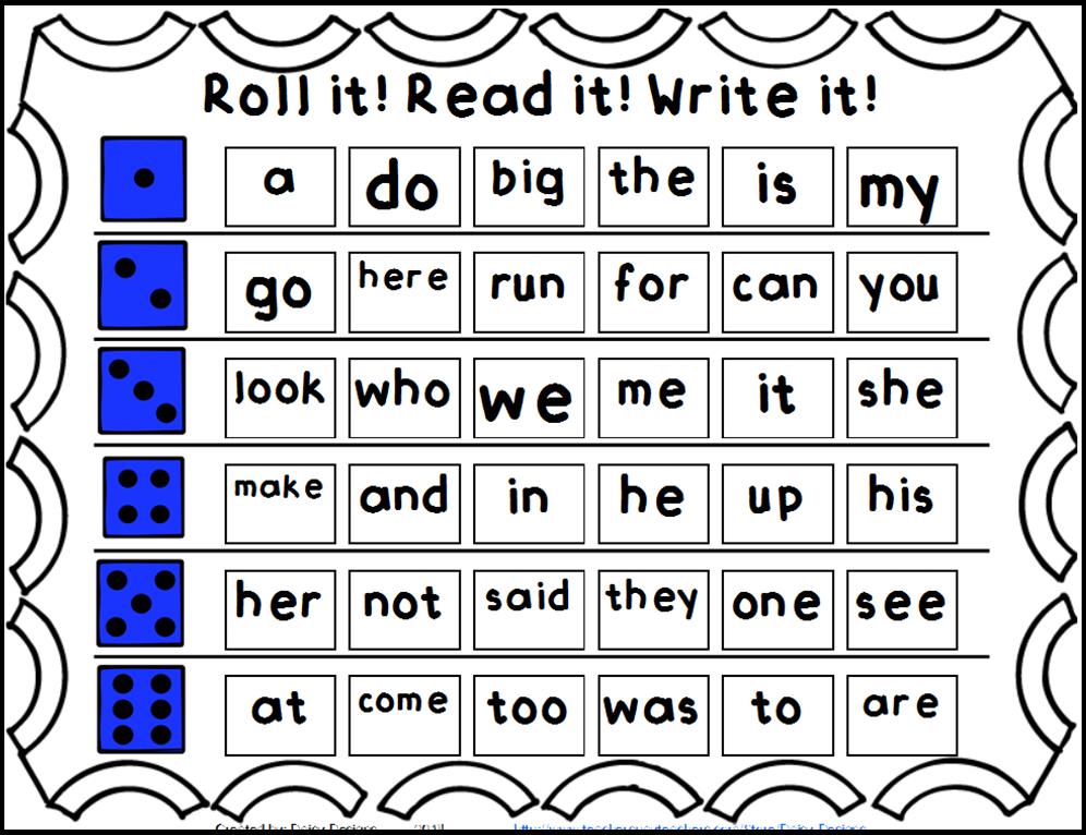 Daisy Designs: Dice Games for Math and Literacy Centers and a FREEBIE!