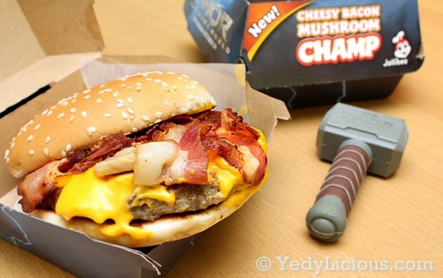 Jollibee Cheesy Bacon Mushroom Champ and Thor Mjolnir 1GB USB Promo ...