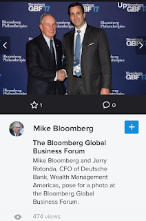 Gerard Rotonda, CFO Deutsche Bank and Mike Bloomberg at the Bloomberg ...