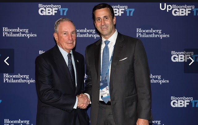 Gerard Rotonda, CFO Deutsche Bank and Mike Bloomberg at the Bloomberg ...