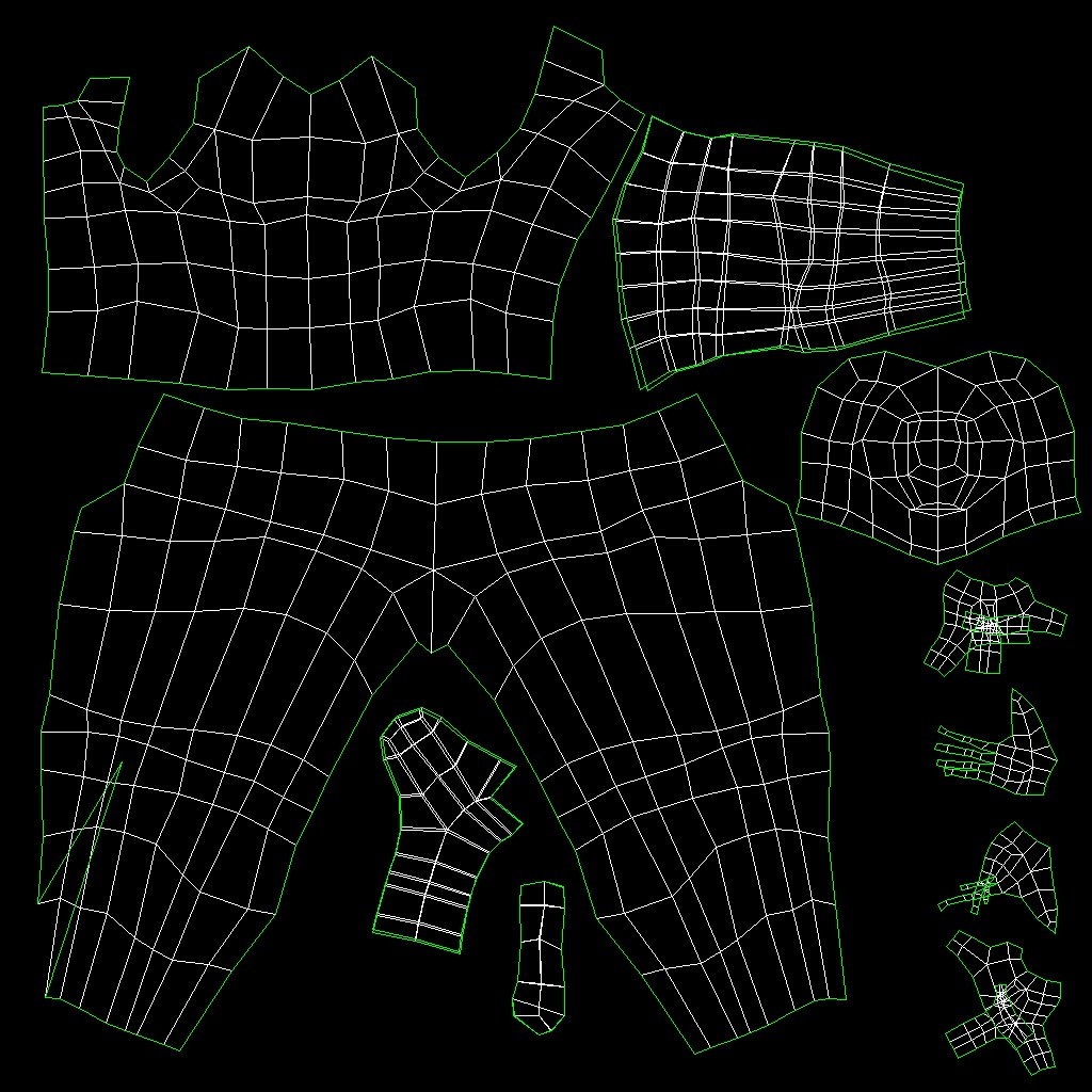 Week 16 Drill - UV Layout Character Model | Aaron Turner's Visual ...