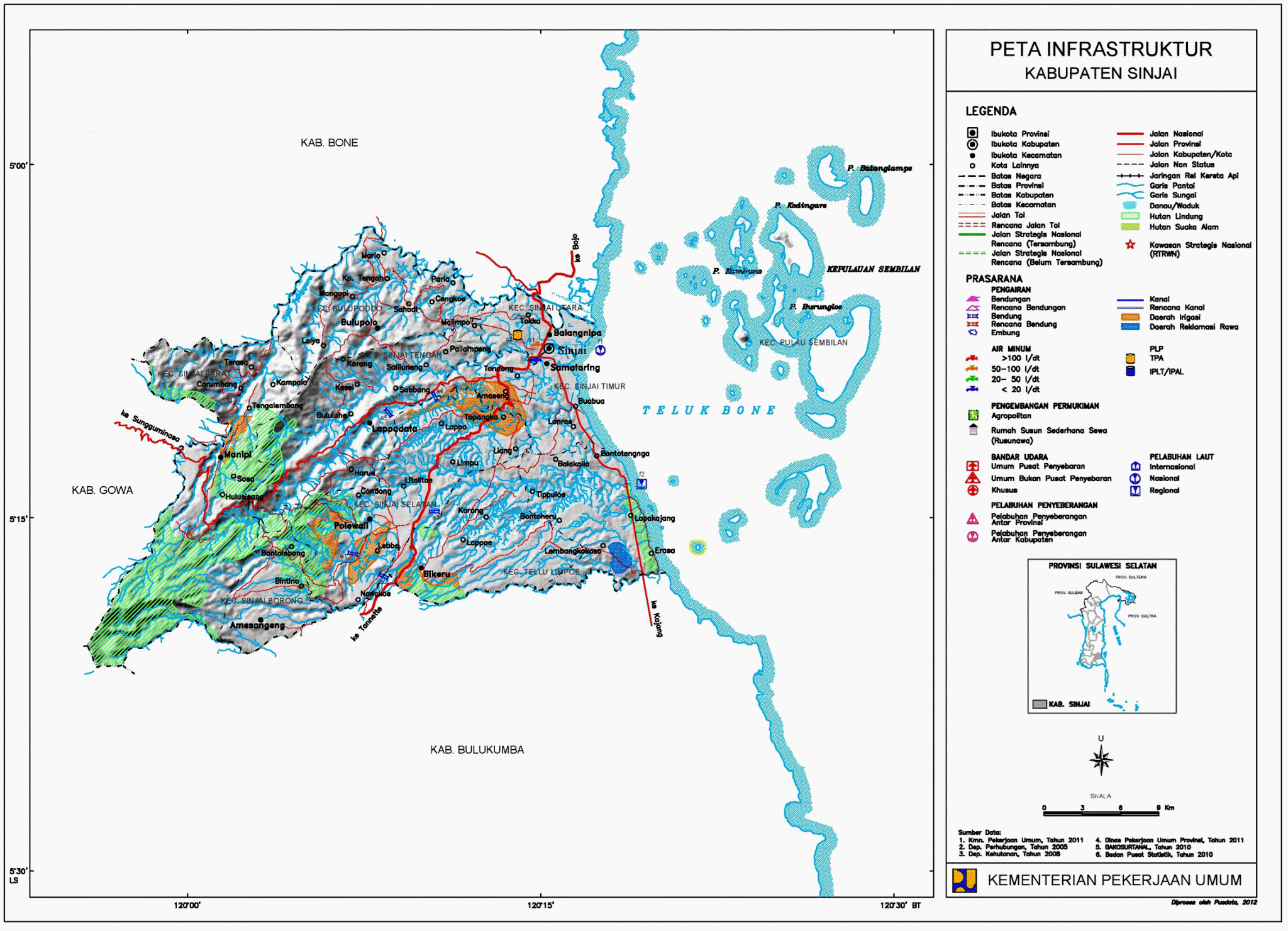 Peta Kota: Peta Kabupaten Sinjai