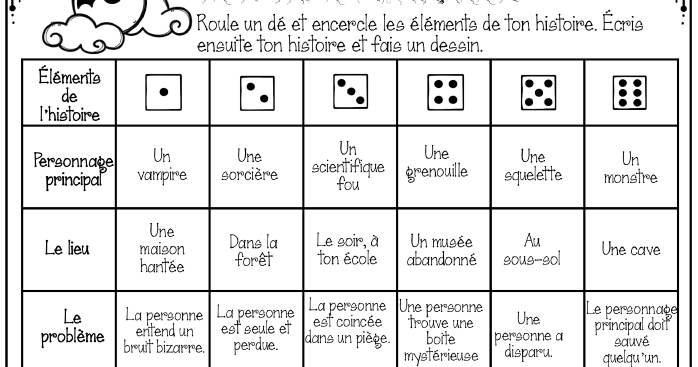 Ressources en français: Roule et écris - Halloween