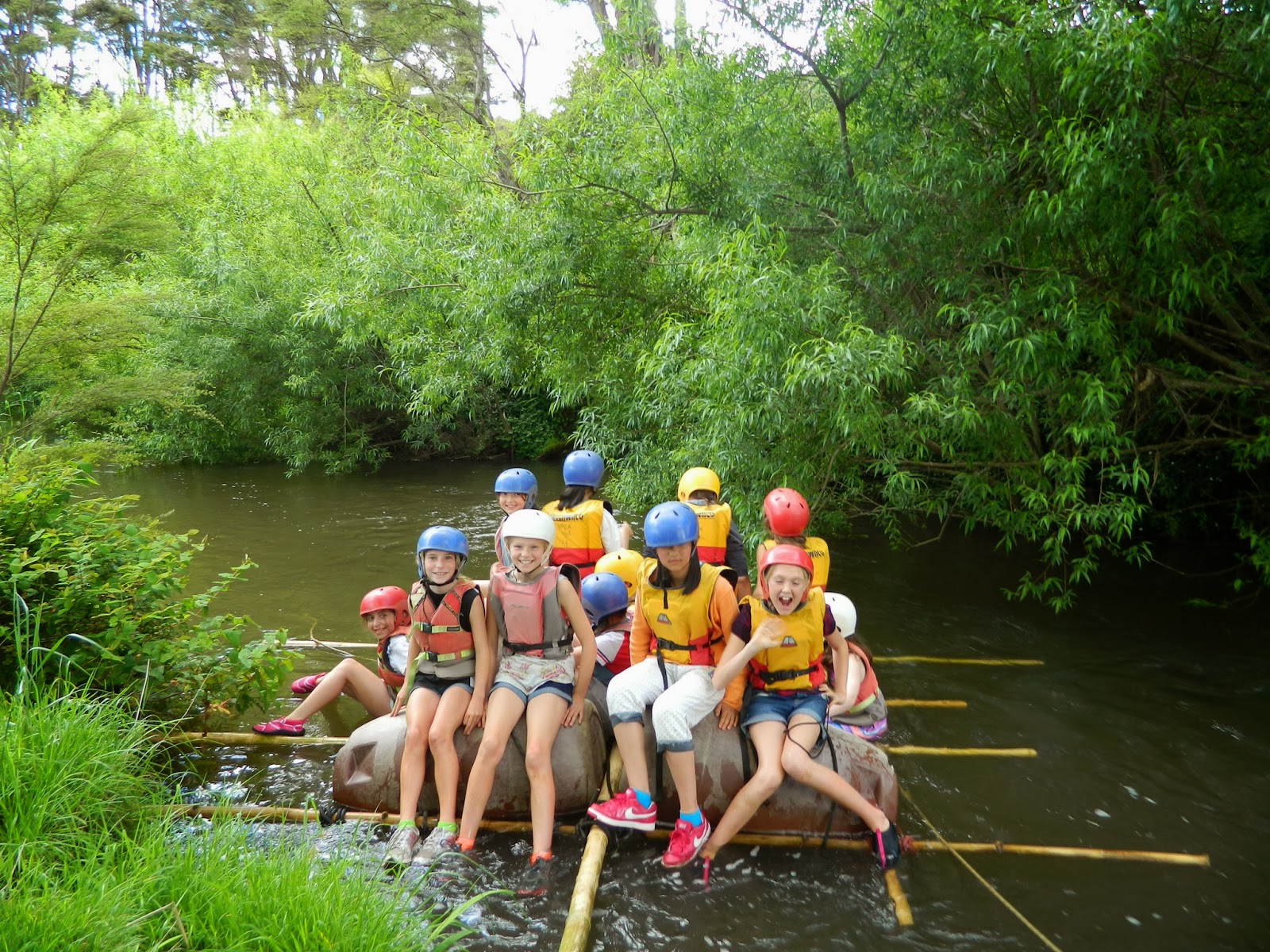 Room 20 Cyber Kids: Raft building at Camp Adair