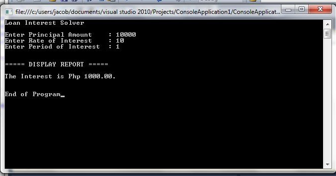 Free Programming Source Codes And Computer Programming Tutorials Loan Interest Solver In C