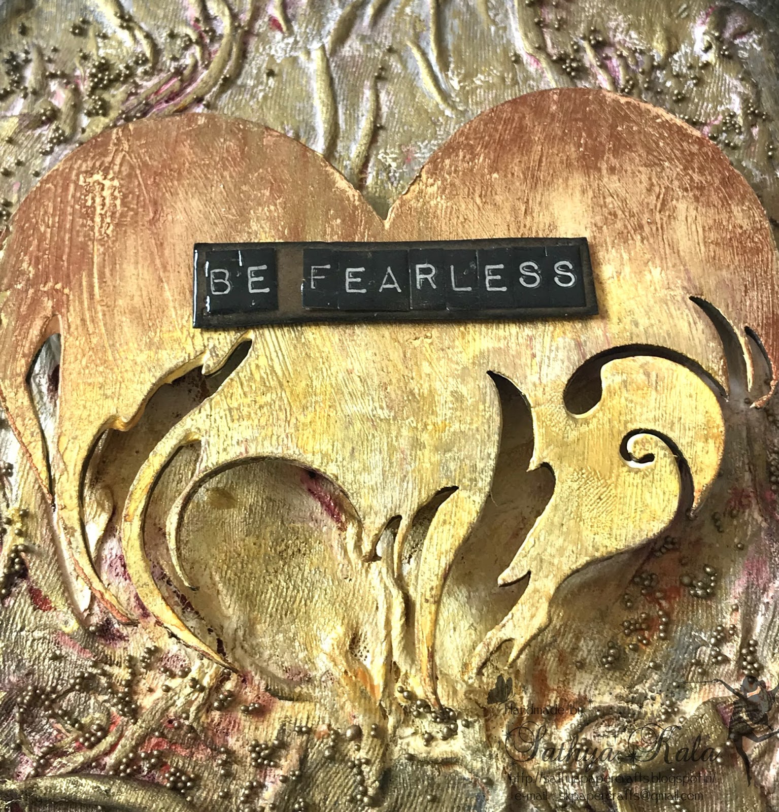 Paperie Expressions: Be Fearless : Mixed Media Wall Art