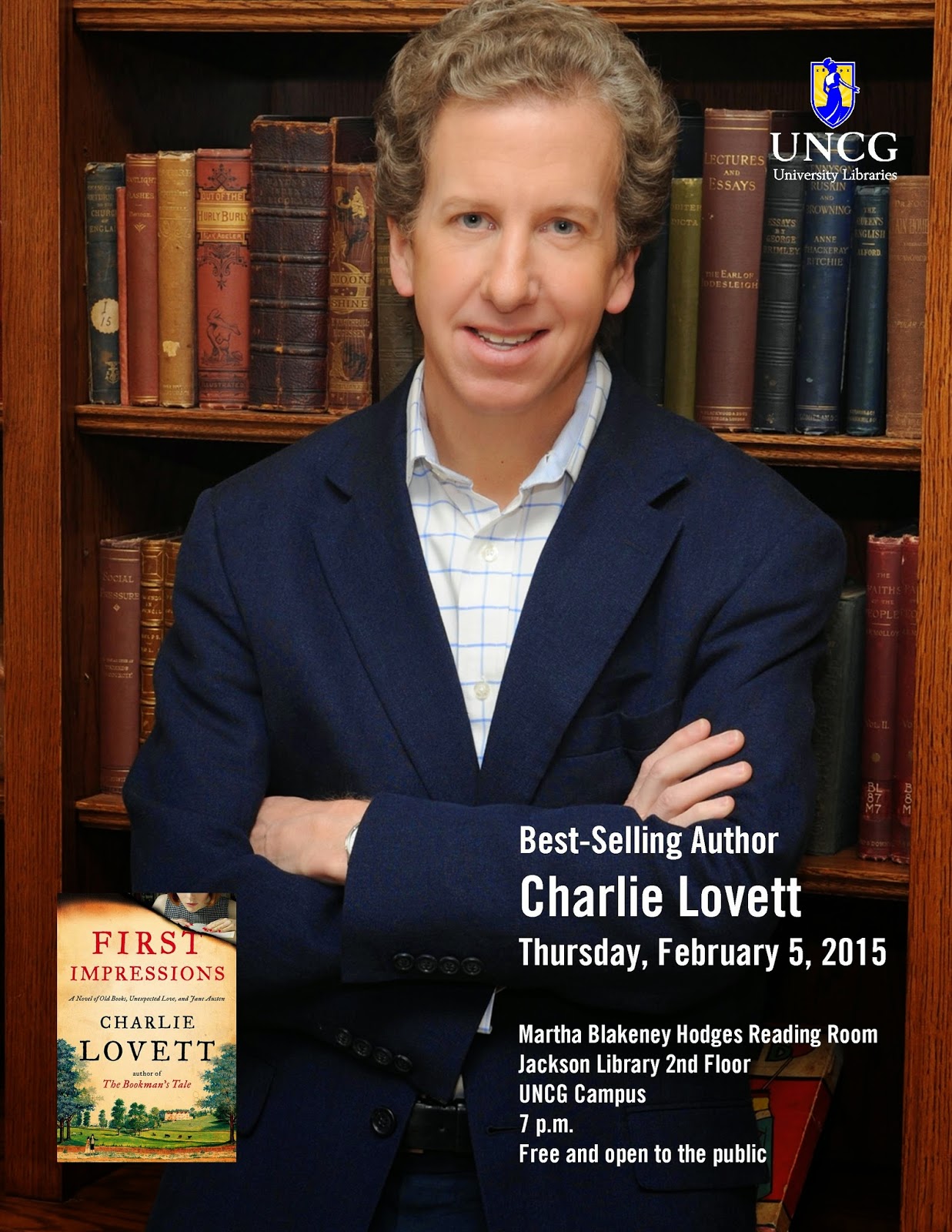 Author Charlie Lovett to Visit UNCG on Thursday, February 5