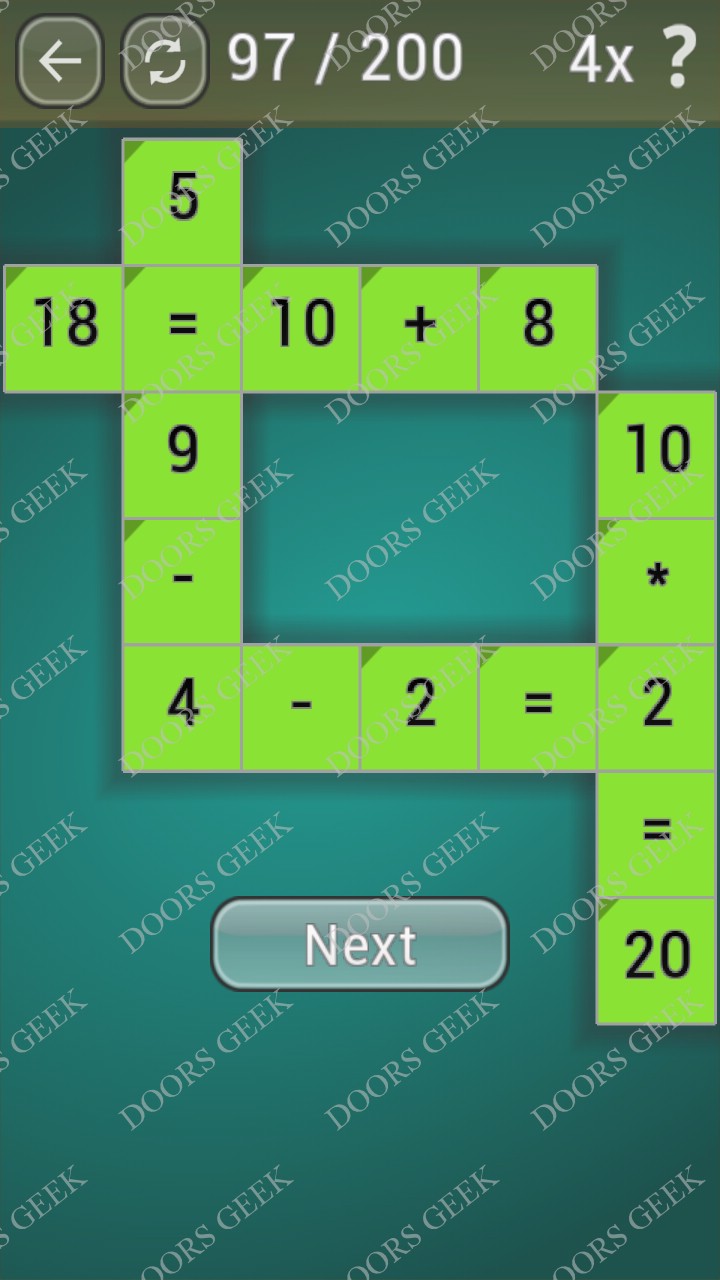 Math Games [Beginner] Level 97 ~ Doors Geek