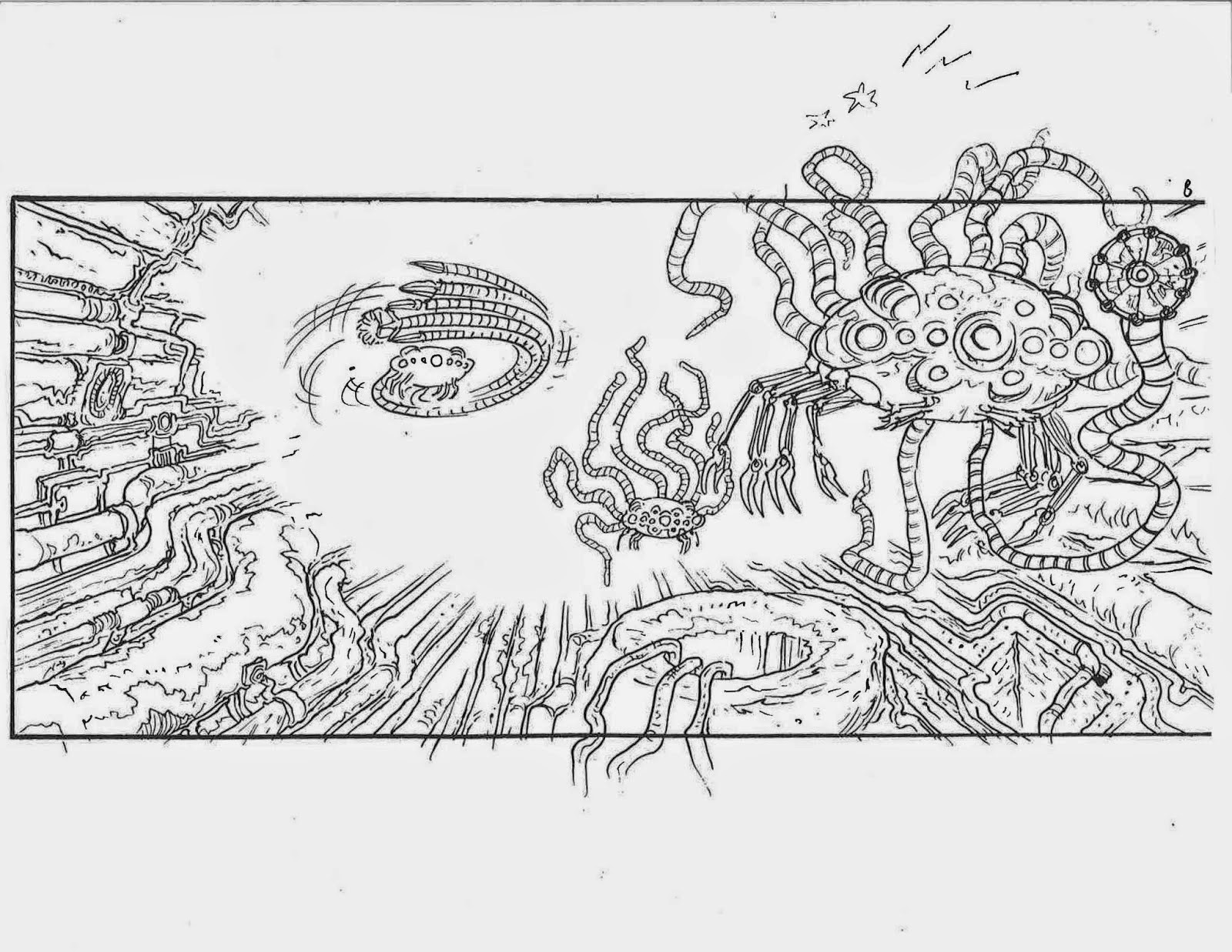 See Sentinels Attack in THE MATRIX RELOADED Storyboards by Ricardo ...