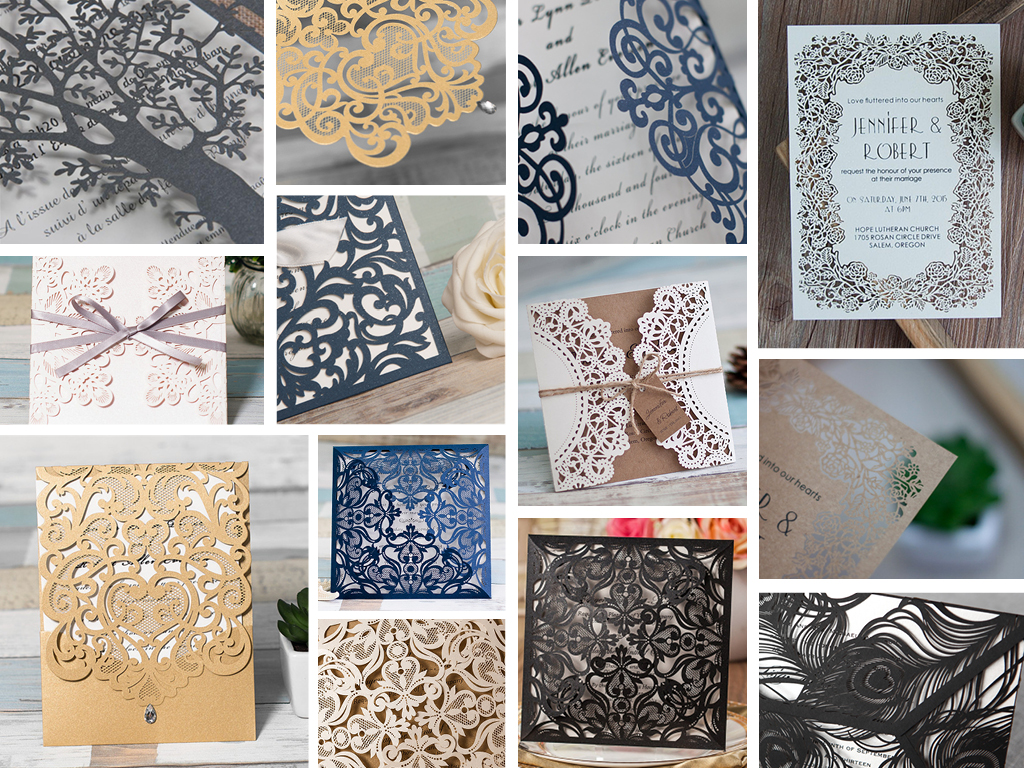 One Page Invitation Laser Cut