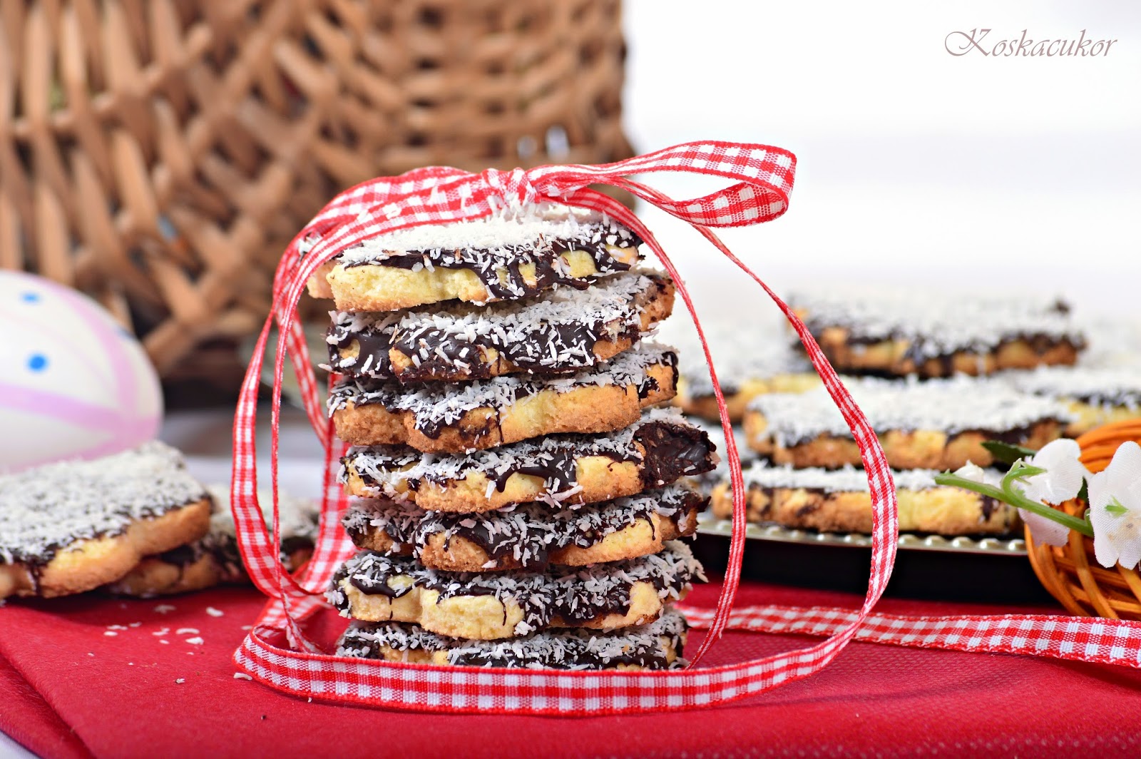 Koskacukor: Csokis-kókuszos linzer