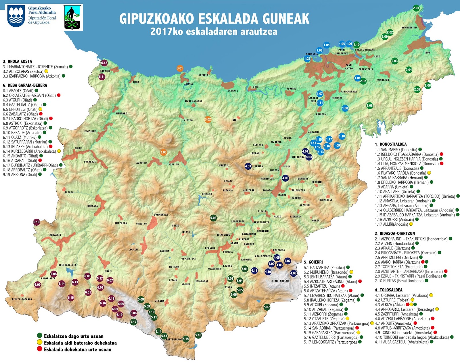 Lakasta: Regulación Áreas Escalada Gipuzkoa