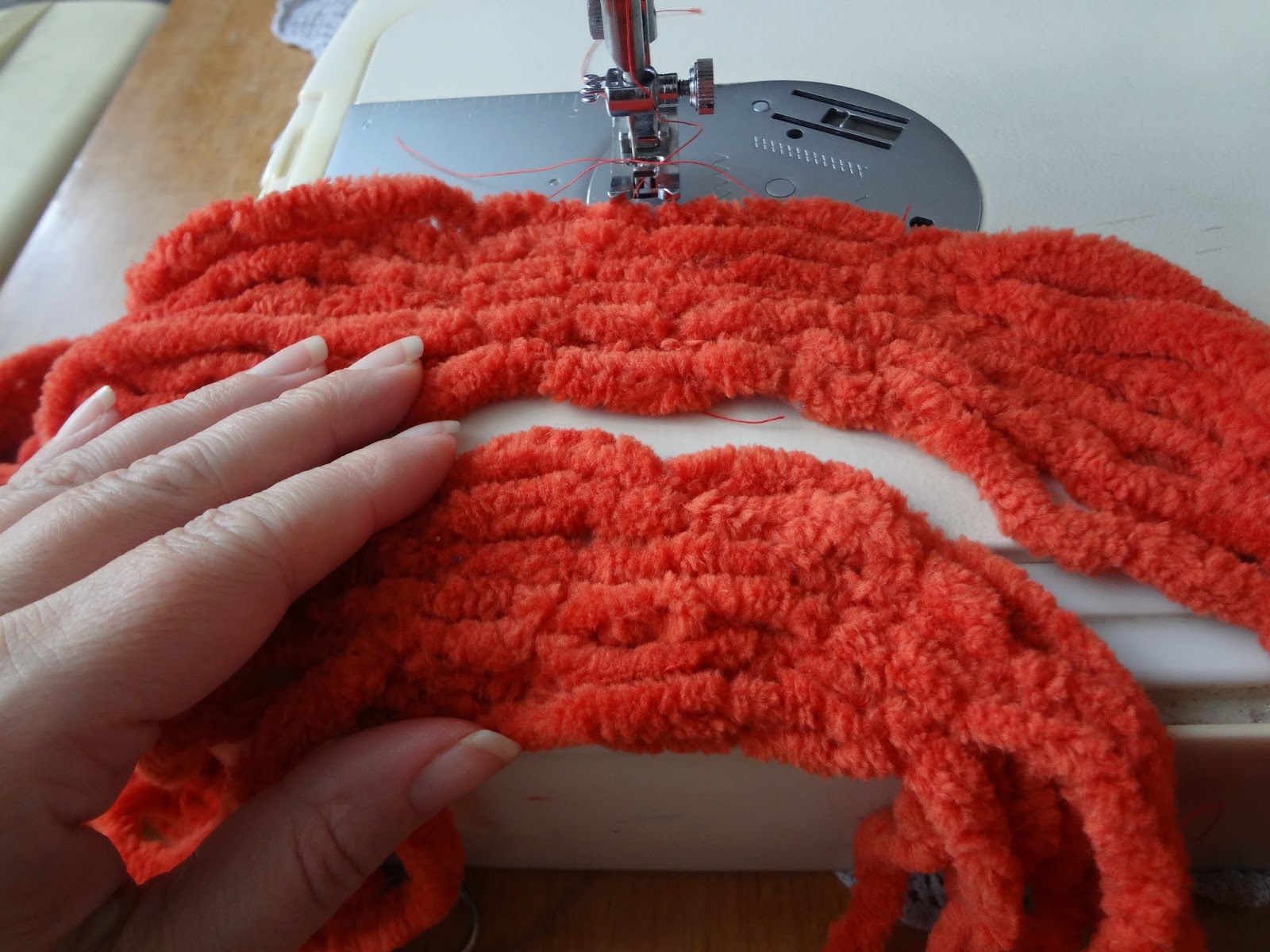 Little Treasures: No Knit Just Sew: Drape Scarf Tutorial