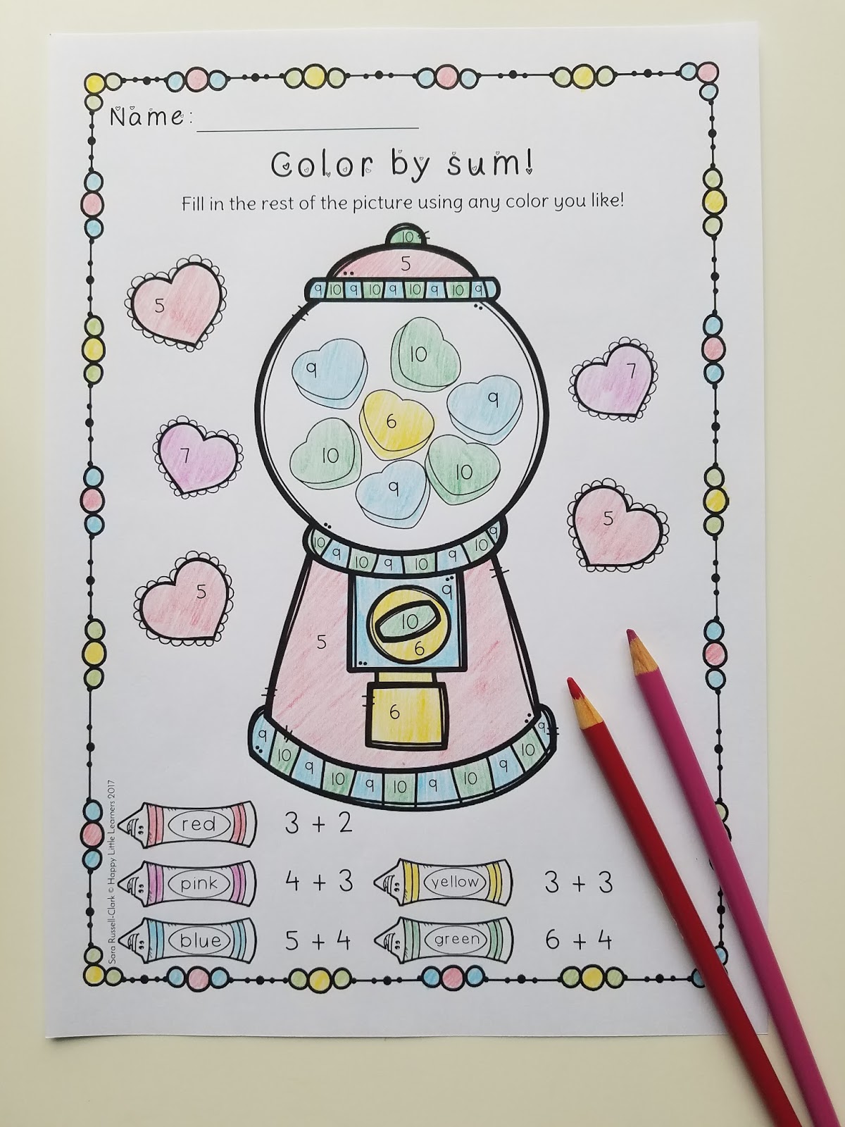 Happy Little Learners: Valentine's Day Literacy and Math Activity Pack