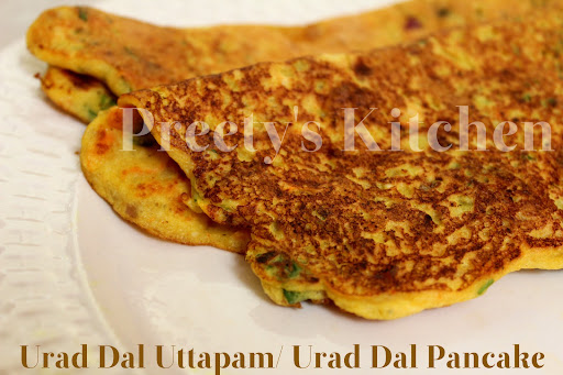 Preety's Kitchen: Urad Dal Uttapam / Urad Dal Pancake (Step By Step Recipe)