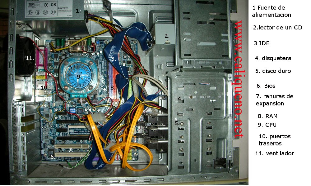 informatica pcpi : INTERIOR DE UN PC