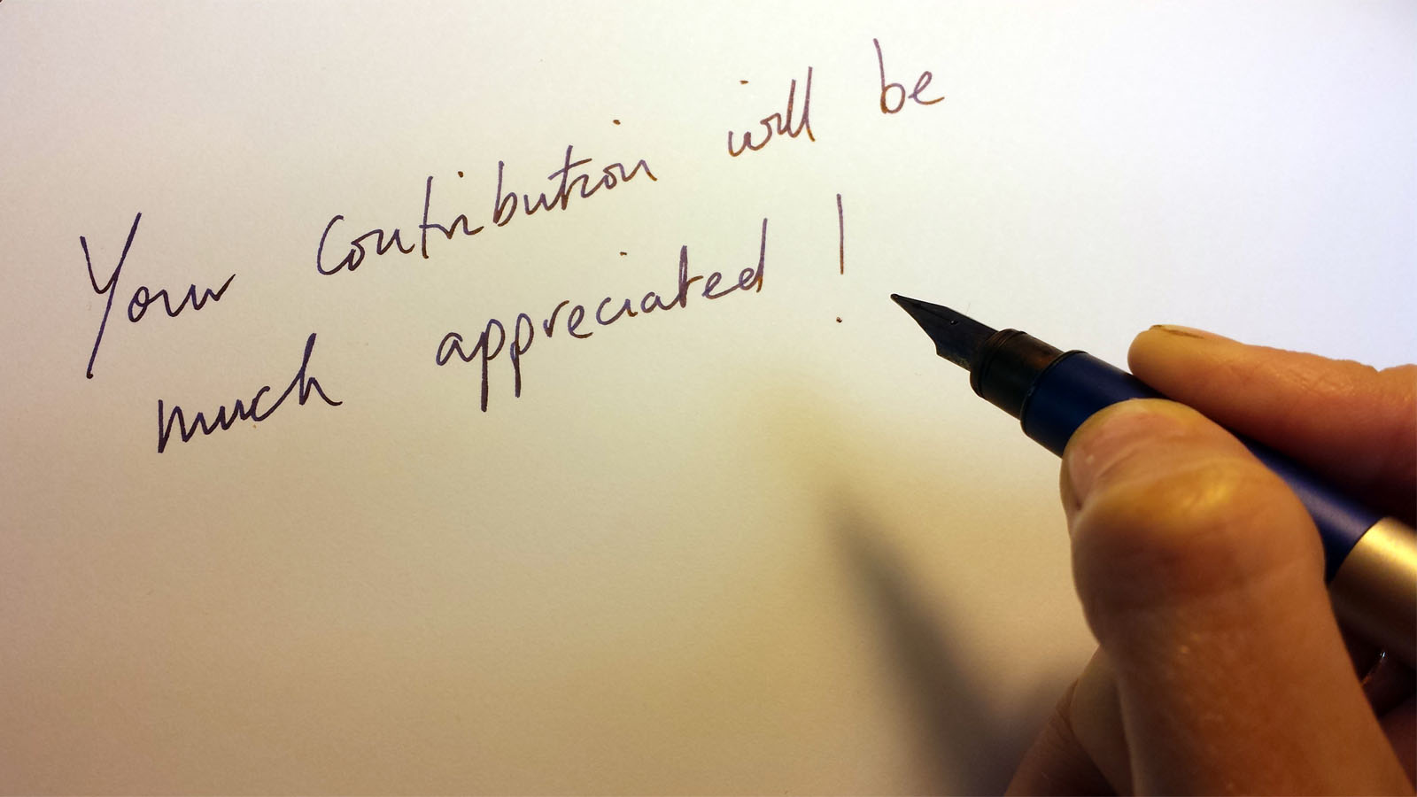 Your contribution will be much appreciated...