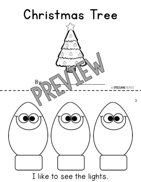 Emily Jane Creates: DECEMBER NO PREP KINDERGARTEN PACKET-OVER 100 PAGES!