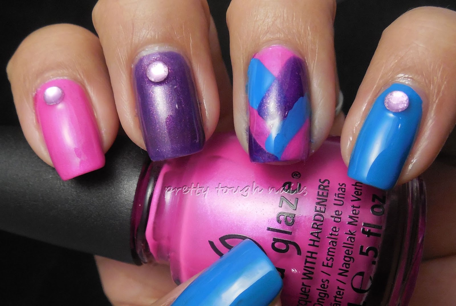 ::pretty::tough::nails::: Fishtail Nail Art with China Glaze Purple ...