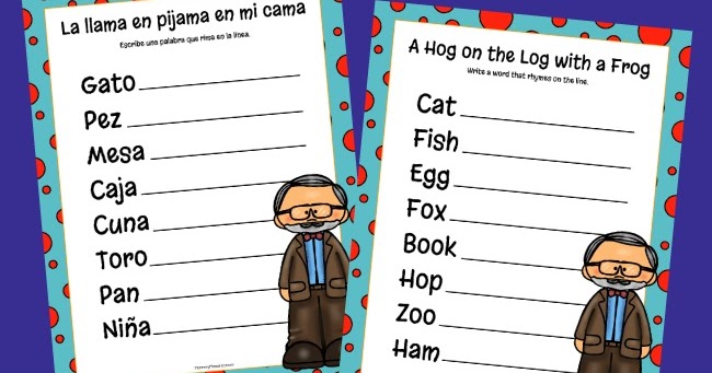 Mommy Maestra: Free Download: Dr. Seuss Bilingual Printable