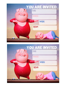 Musings of an Average Mom: Sing Movie Invitations
